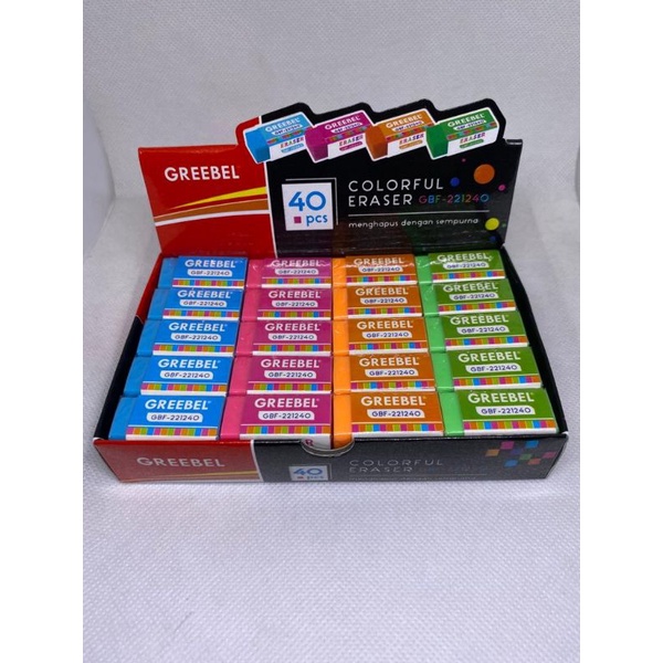Greebel Colorful Eraser/Colorful Eraser GBF 221240 (pak) | Shopee Malaysia