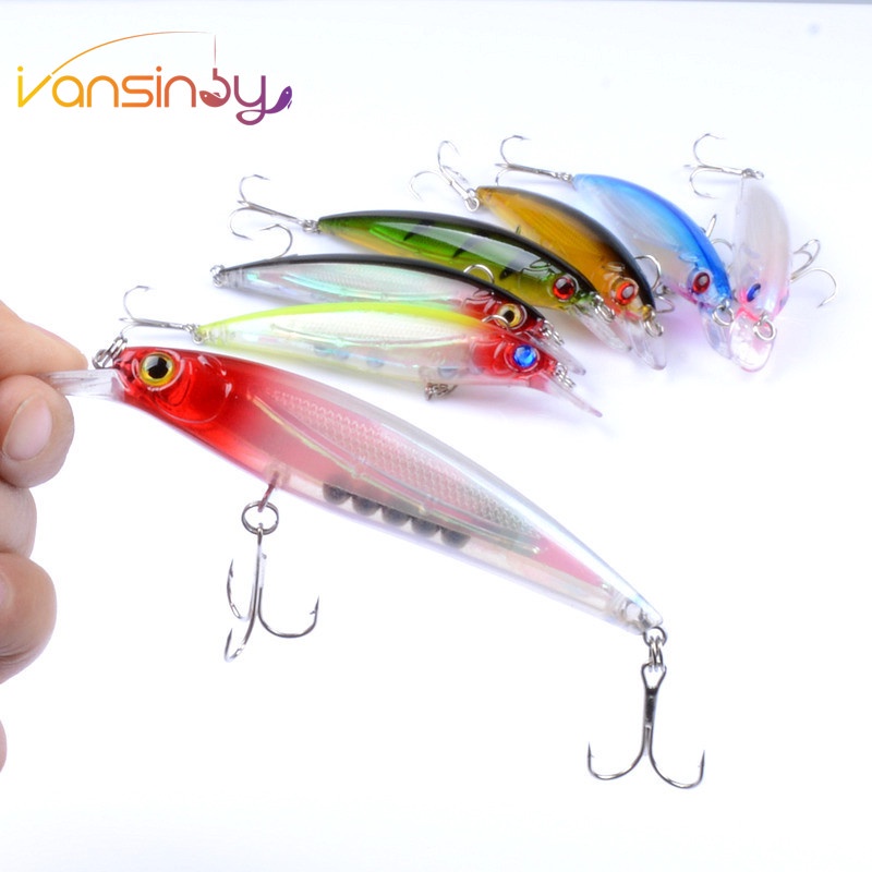 Fishing Lure Minnow 11cm/13.4g Long-shot Laser Minnow Lure Bait Floating in Water Suspension ...