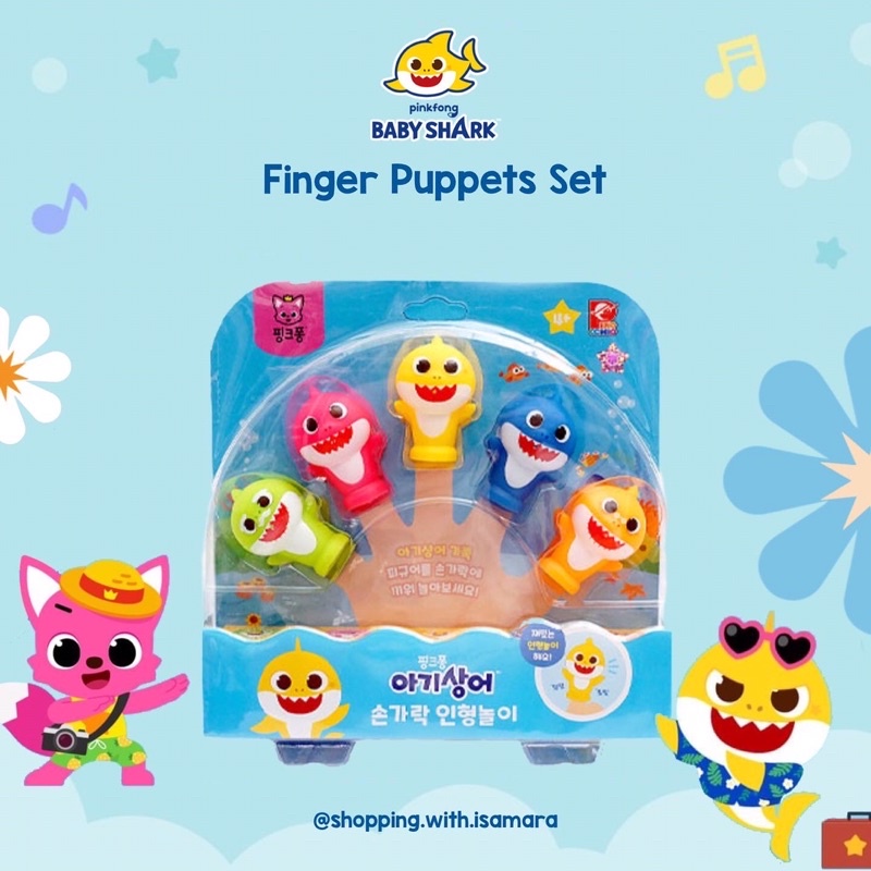 Pinkfong Baby Shark Finger Puppets Set / Finger Puppet Toys | Shopee ...