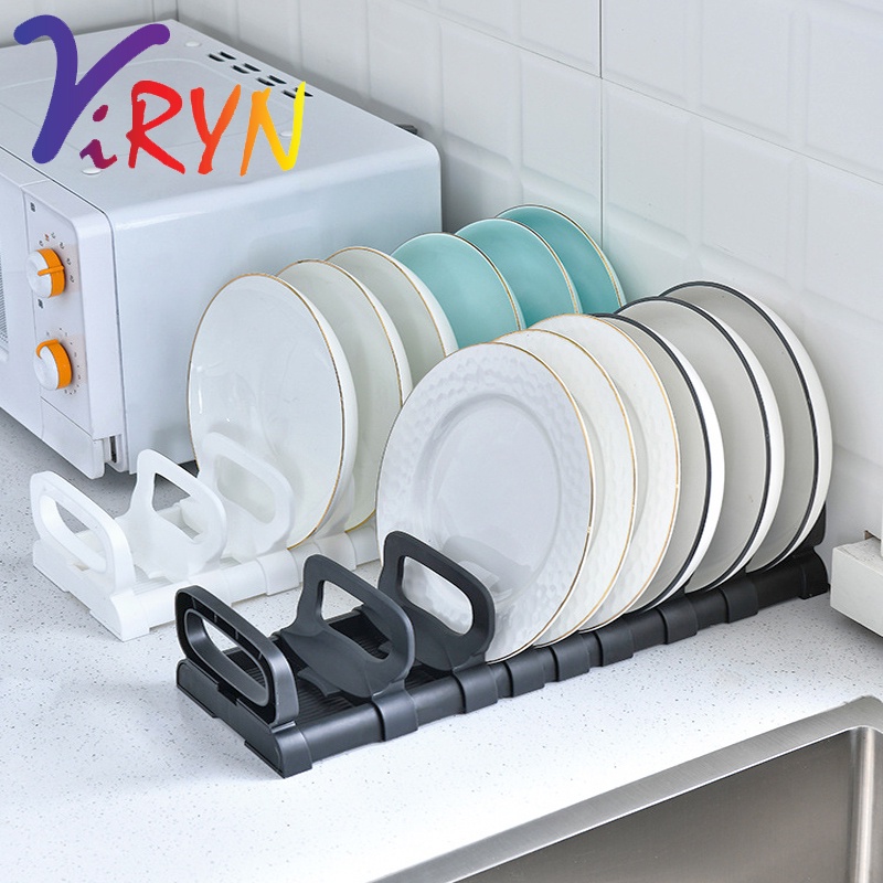 ViRYN Kitchen Drawer Dish Rack Cabinet Inner Plate Draining Bowl Plate ...
