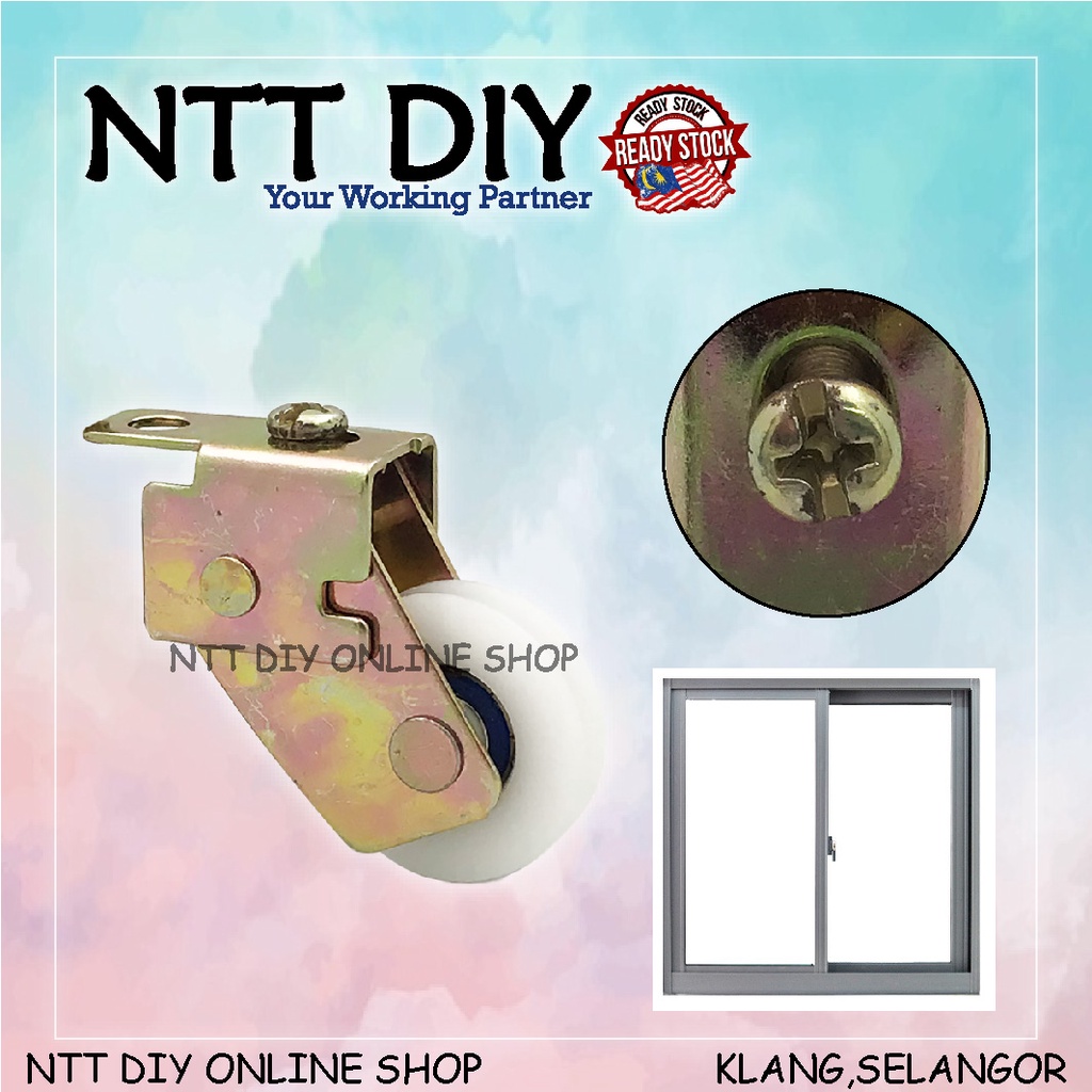 NTT DIY 002J# Adjustable Sliding Glass Window Roller [ Ready Stock ...