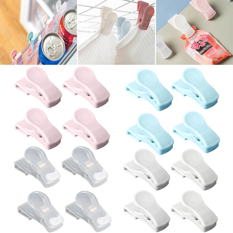 4PCS Sealing Clips Hook Design Hangable Refrigerator Sauce Packet Food ...