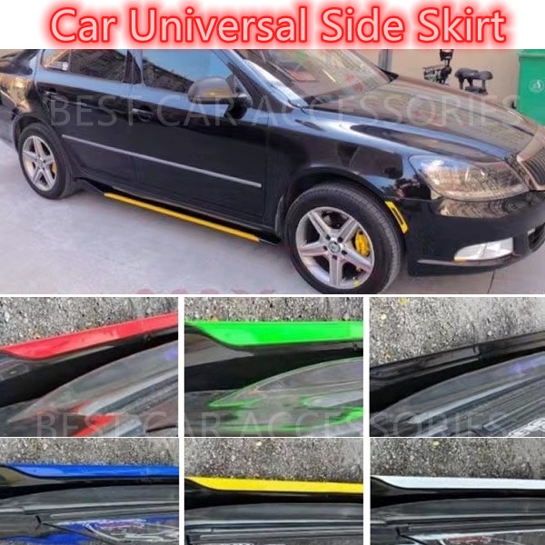 Universal Car Side Skirt Rocker Splitters Winglet Wings Diffuser 220cm ...