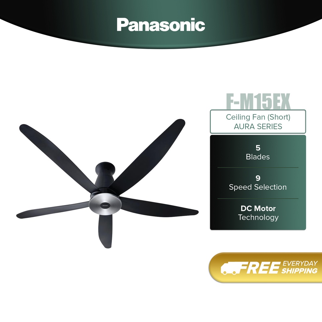 Panasonic Ceiling Fan Aura Series 5-Blade - Short (60") F-M15EX ...