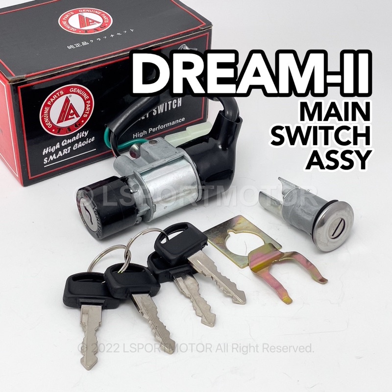HONDA DREAM-II MAIN SWITCH ASSY (TAG) IGNITION SWITCH KEY LOCK STARTER ...