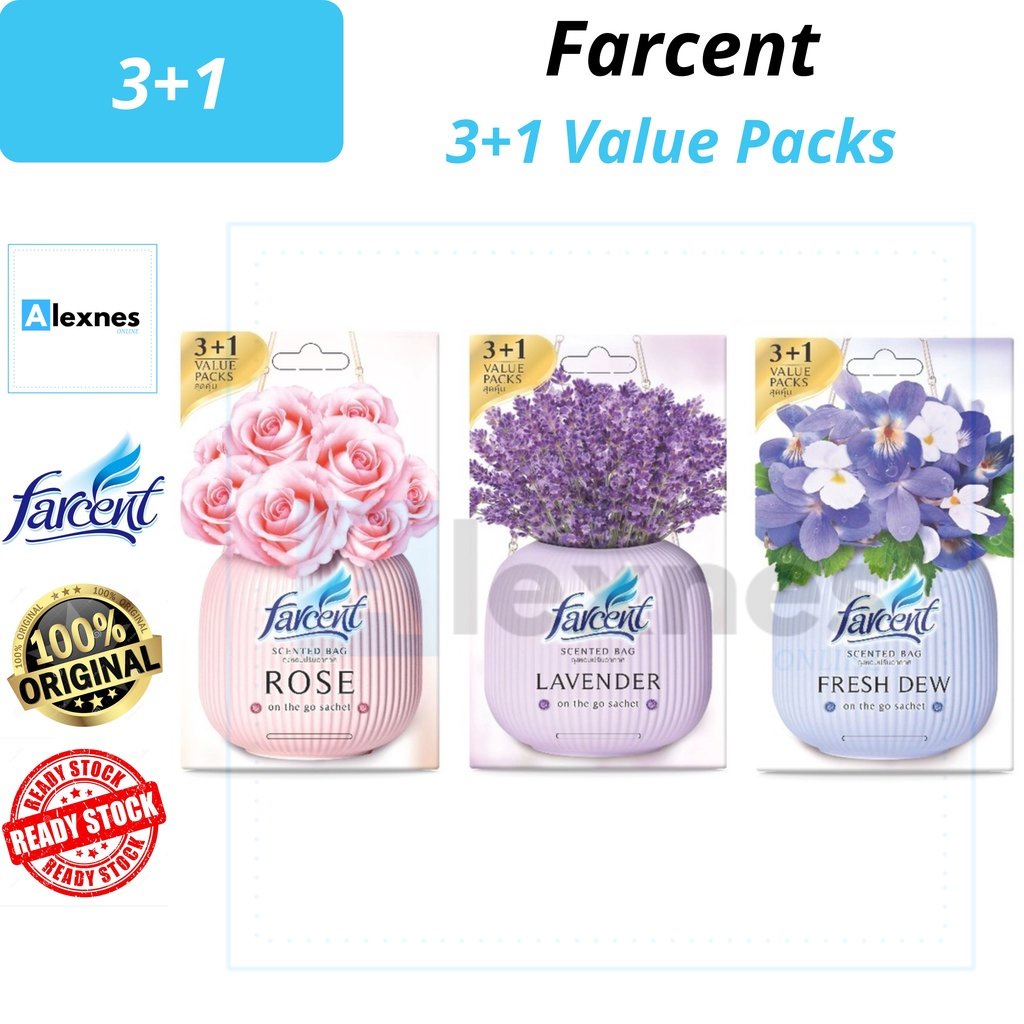 Farcent Scented Bag (Value Packs)- Lavender / Rose / Fresh Dew 10g x (3 ...
