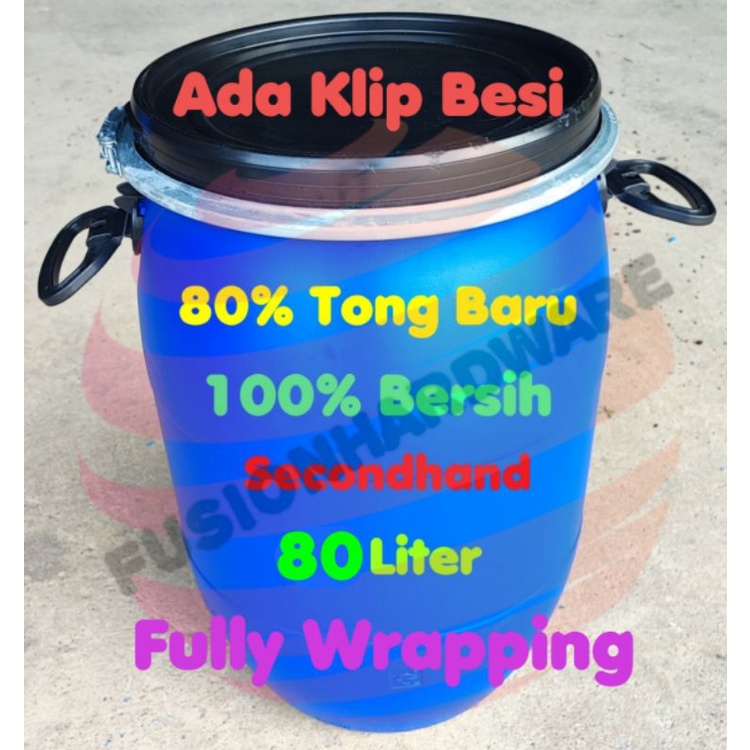🔥New Stock🔥 Fusionhardware 80L Tong Drum Biru / Tong Biru / Secondhand ...