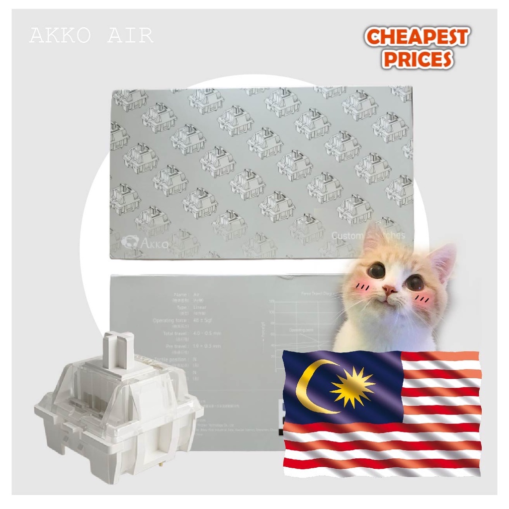 [JOHOR READY STOCK] 1PC Akko Air CS Switches For MX Mechanical Keyboard ...