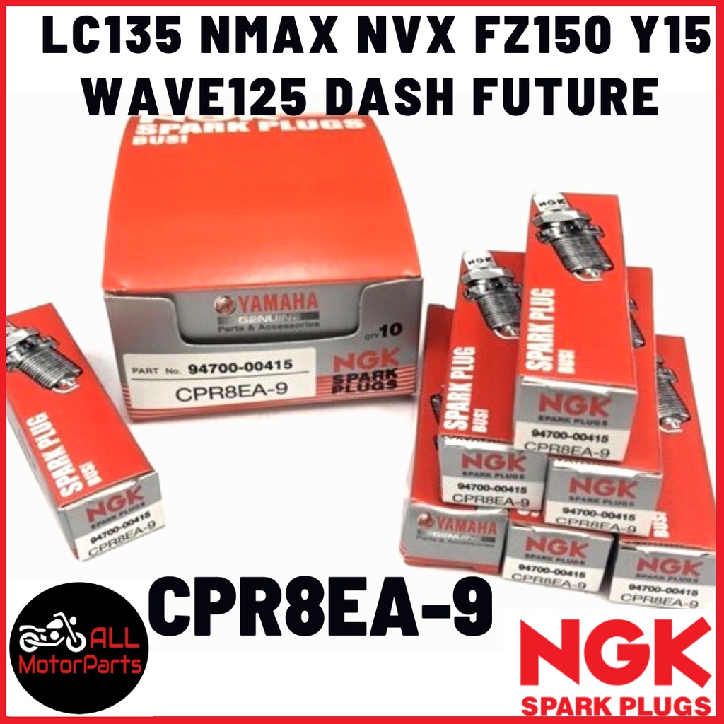 [100% ORI] LC135 NMAX NVX FZ150 Y15 Y16 VF3 VF3i WAVE125 DASH FUTURE SPARK PLUG CPR8EA-9 NGK ...