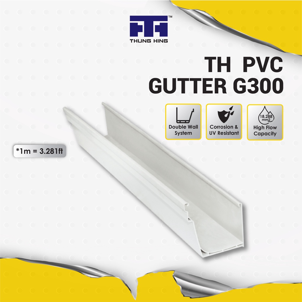 Thung Hing TH PVC GUTTER G300 Gutter Rainwater Rain | Shopee Malaysia