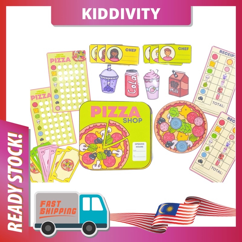 (DIY PACK) PIZZA BUSY BOOK l DOLL PAPER BOOK l DIY BUSY BOOK l QUIET ...