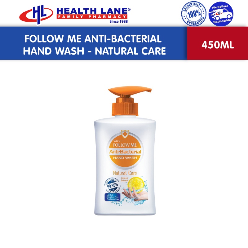 Follow Me Antibacterial Hand Wash - Natural Care (450ml) | Shopee Malaysia
