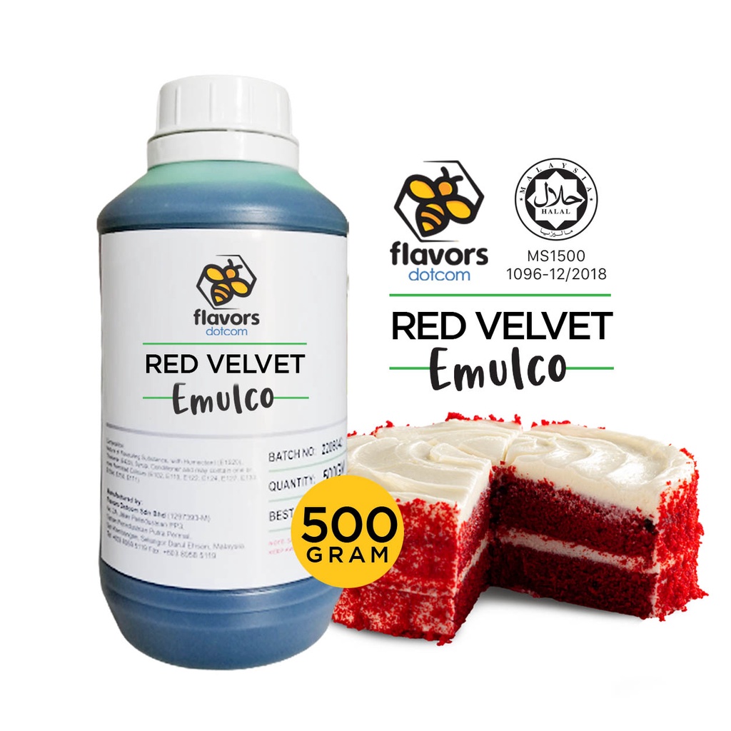 [HALAL] Flavors Dotcom Food Flavouring - Red Velvet Emulco 500g ...