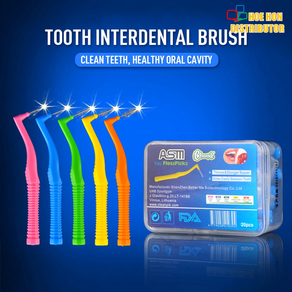 ASM L Shape Interdental Brush Teeth Gap Brush Floss Orthodontic Braces ...