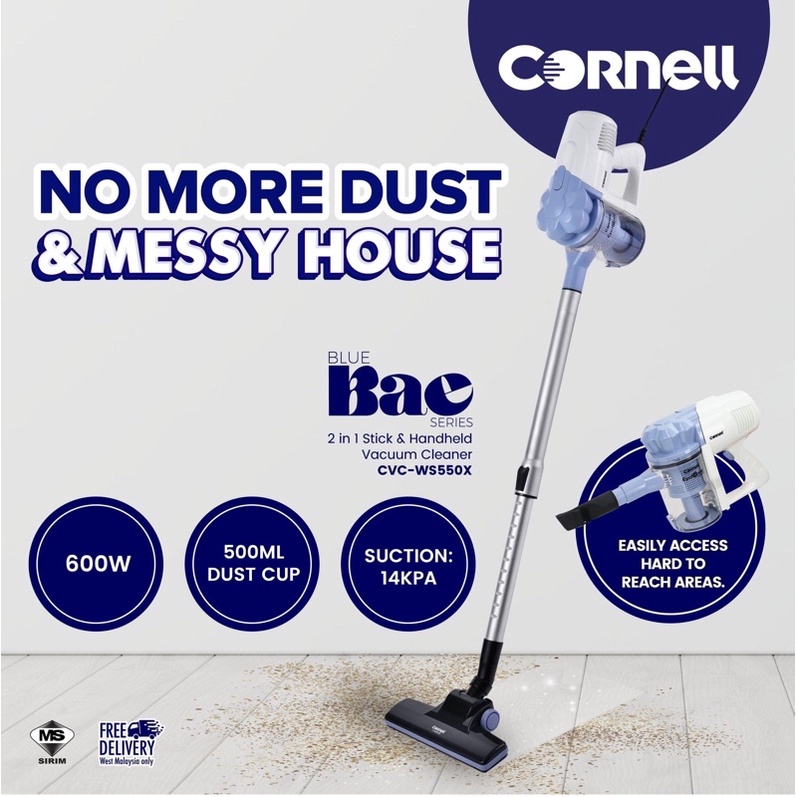 Cornell Handheld & Stick Vacuum CVC-WS550X Light Weight Vakum Tangan ...