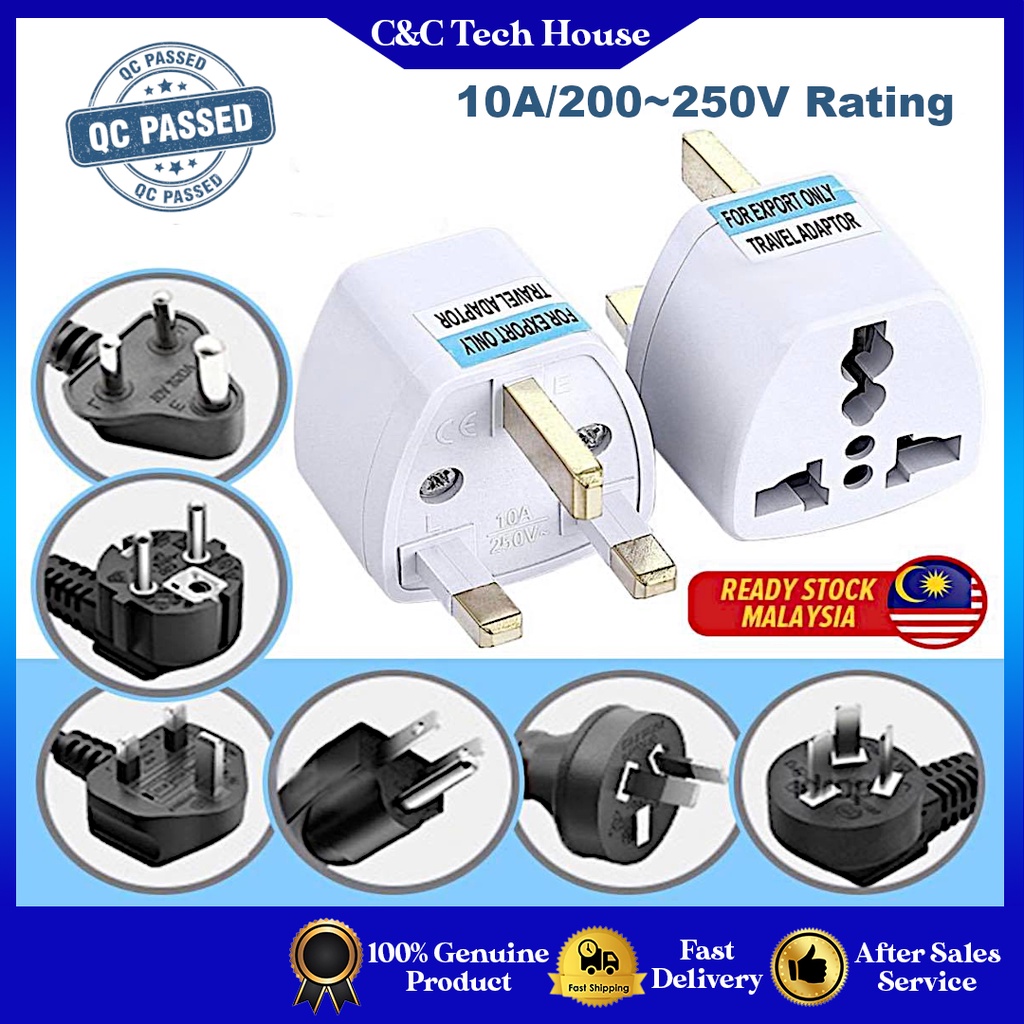 UK Plug 3 Pin Converter Universal Adapter British Socket Adapter ...