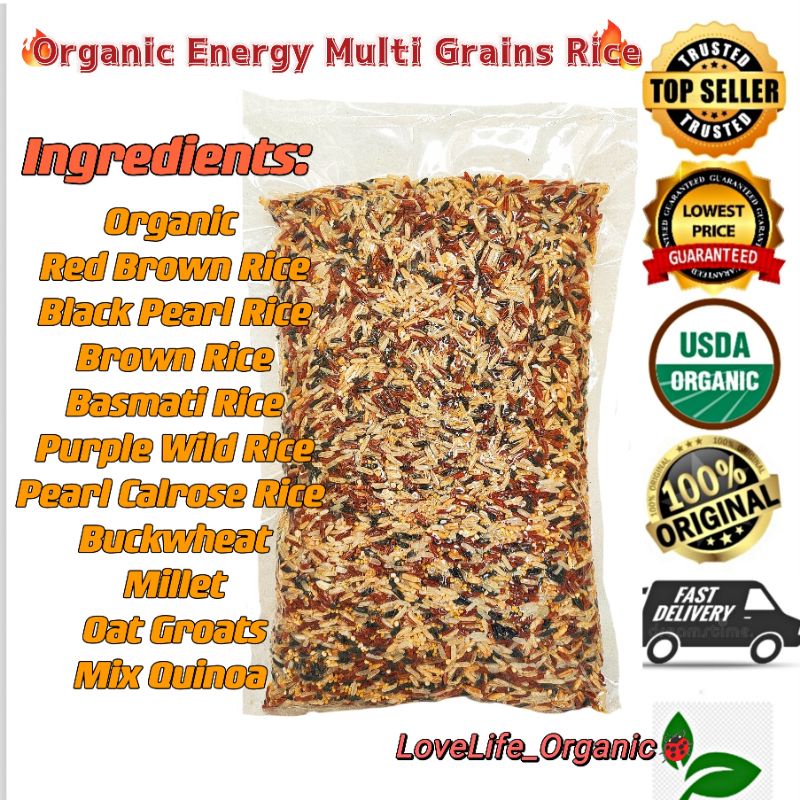 PREMIUM ORGANIC ENERGY MULTI GRAINS RICE 1KG Exp:4/2026 造米/红米/黑米/珍珠米 ...