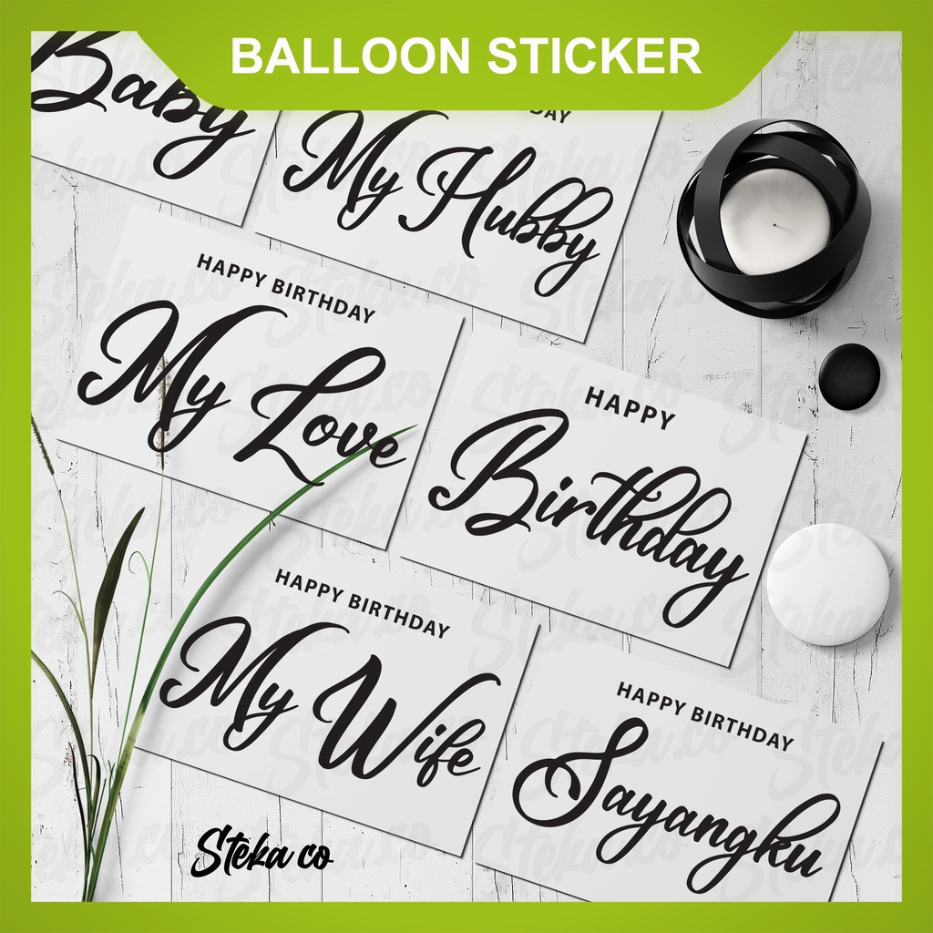 Sticker Bobo Balloon / Happy Birthday / Anniversary / Congratulations ...