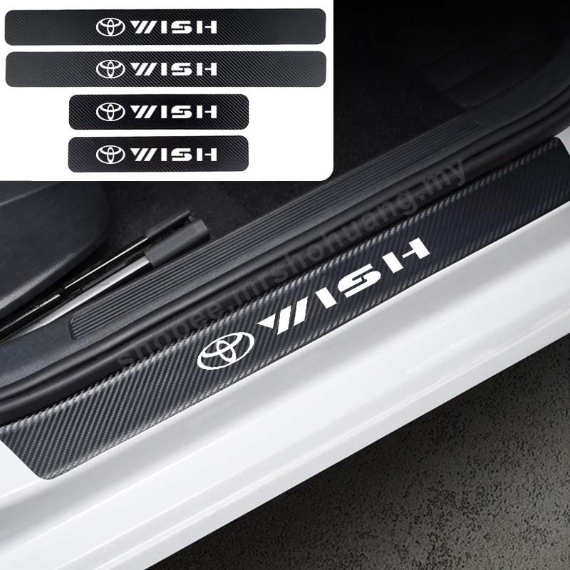 Car Door Sill Scuff Plate Guard Sticker For Toyota Wish Door Edge ...
