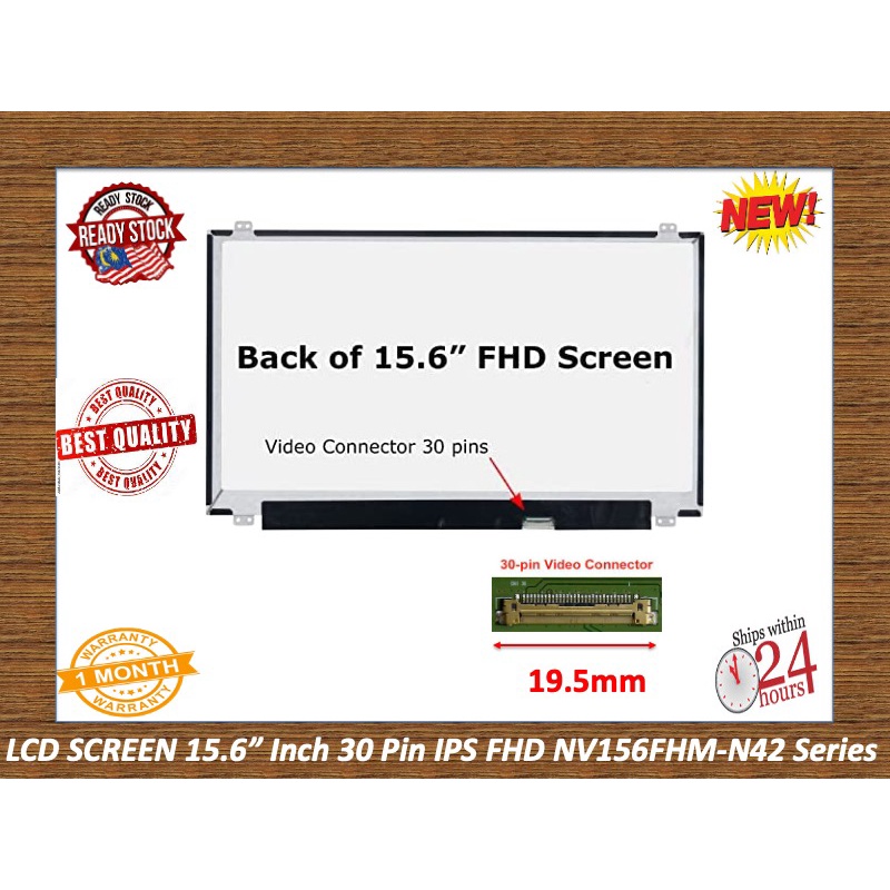 15.6 inch 30 Pin Slim FHD IPS LED SCREEN For Acer Predator Helios 300 G3-572 300 G3-573, Aspire ...