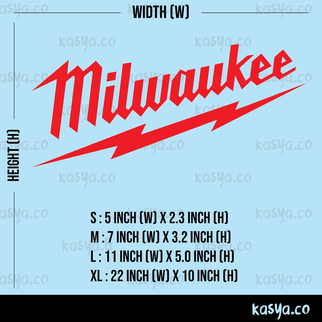 MILWAUKEE LOGO custom vinyl decal cutting sticker | Shopee Malaysia