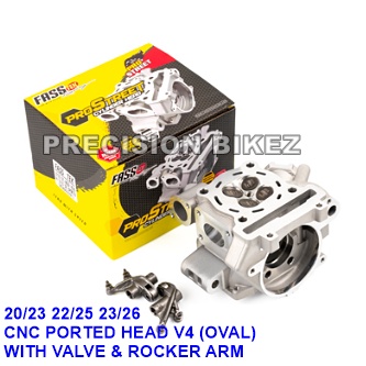 FASSTEK LC135 Y15ZR CNC PORTING HEAD V4 (OVAL) 19/22 20/23 22/25 23/26 ...