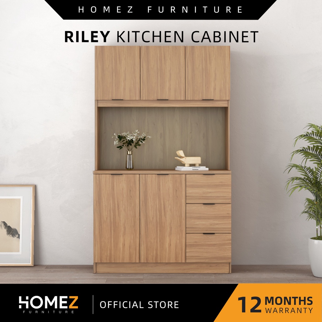 [FREE Shipping] Homez Riley Series Full Melamine Kitchen Cabinets Tall ...