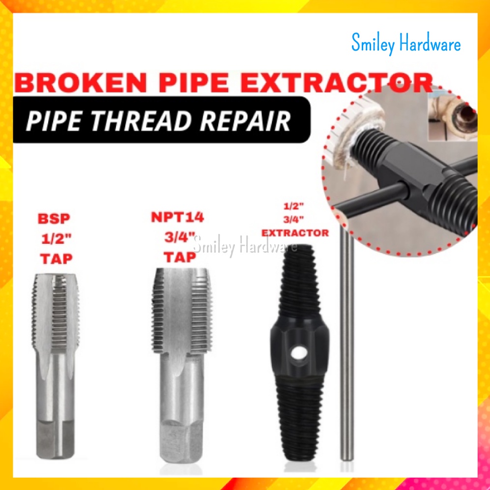 Broken Water Tap Pipe Extractor Removal Inner Thread Maker Repair ...