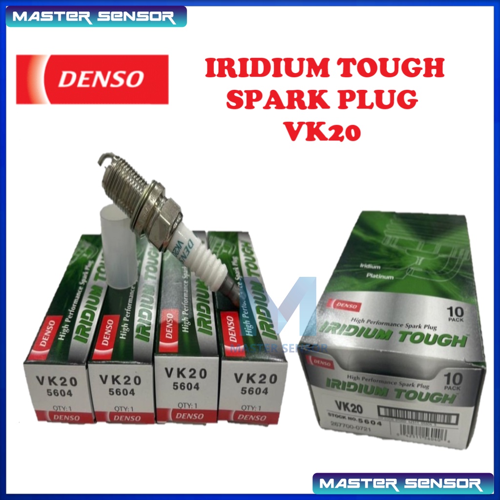 DENSO Spark Plug IRIDIUM TOUGH VK20-Toyota Estima / Vios / Altis /Vellfire &Honda City/Civic ...