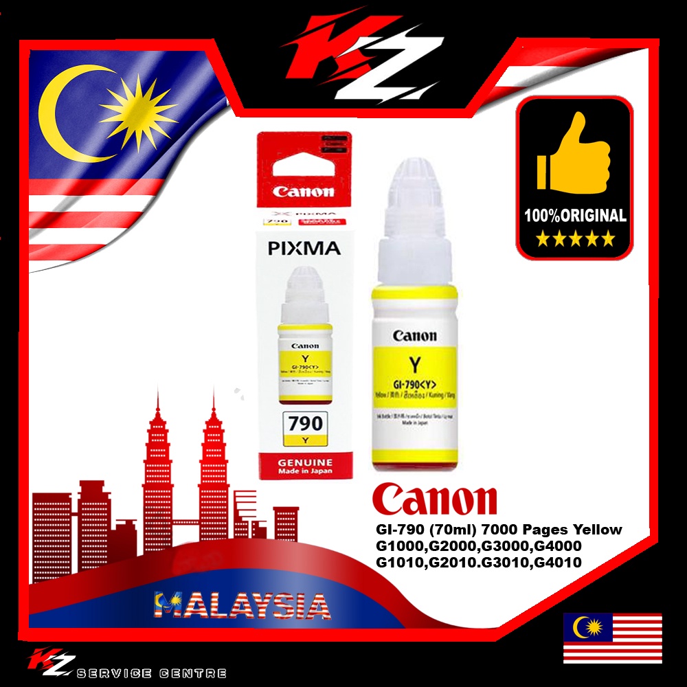 Official Canon GI-790 Cyan Ink for Printer G1000 / G1010 / G2000 ...