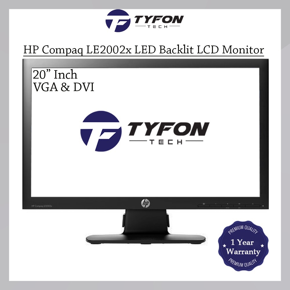 HP 20" Inch Widescreen LED Backlit LCD Monitor LE2002x (Refurbished ...