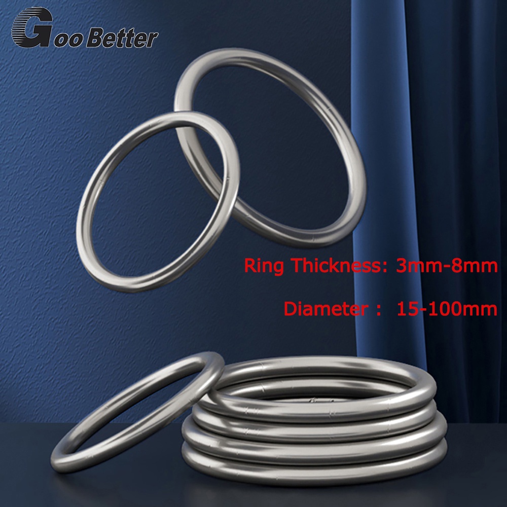 304 Stainless Steel Solid Ring Welded Metal O Ring Smooth Ring Ring ...