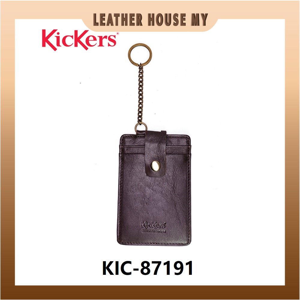 KIC-87191 Kickers Original Leather Card Holder with Key Ring Authentic ...