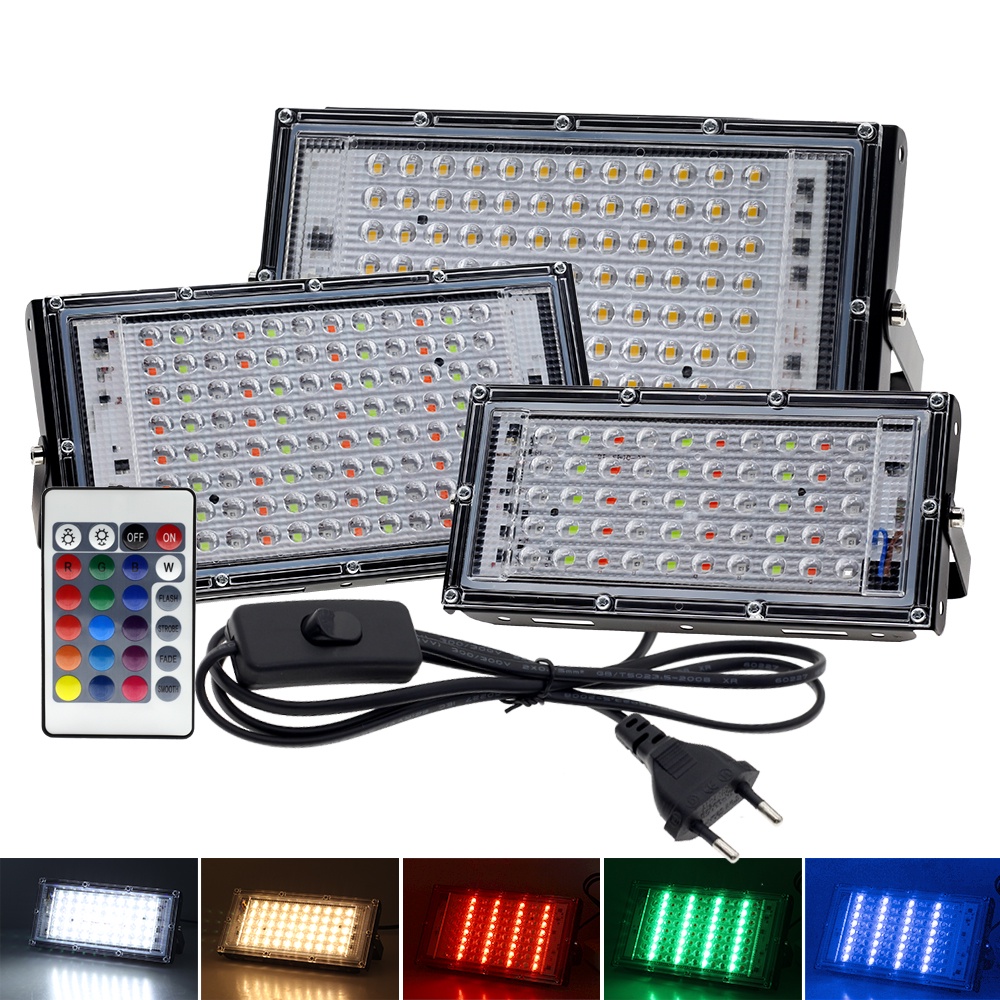 RGB Lights 50W 100W 150W LED Flood Light Dsco lights White/Warm/RGB ...