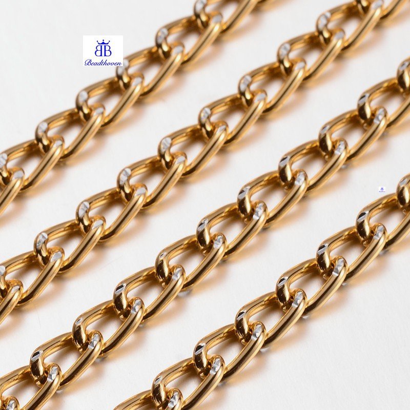 2m Aluminium Twisted Chains Curb Chains Unwelded Lead Free and Nickel ...