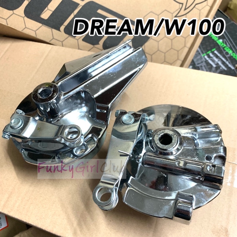 HONDA EX5 DREAM W100 FRONT REAR CHROME HUB PANEL WAVE 100 WAVE100 ...