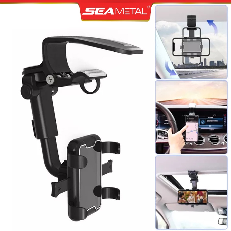 SEAMETAL Sun Visor Car Mount 360° Rotating,Interior Auto Mobile Phone ...