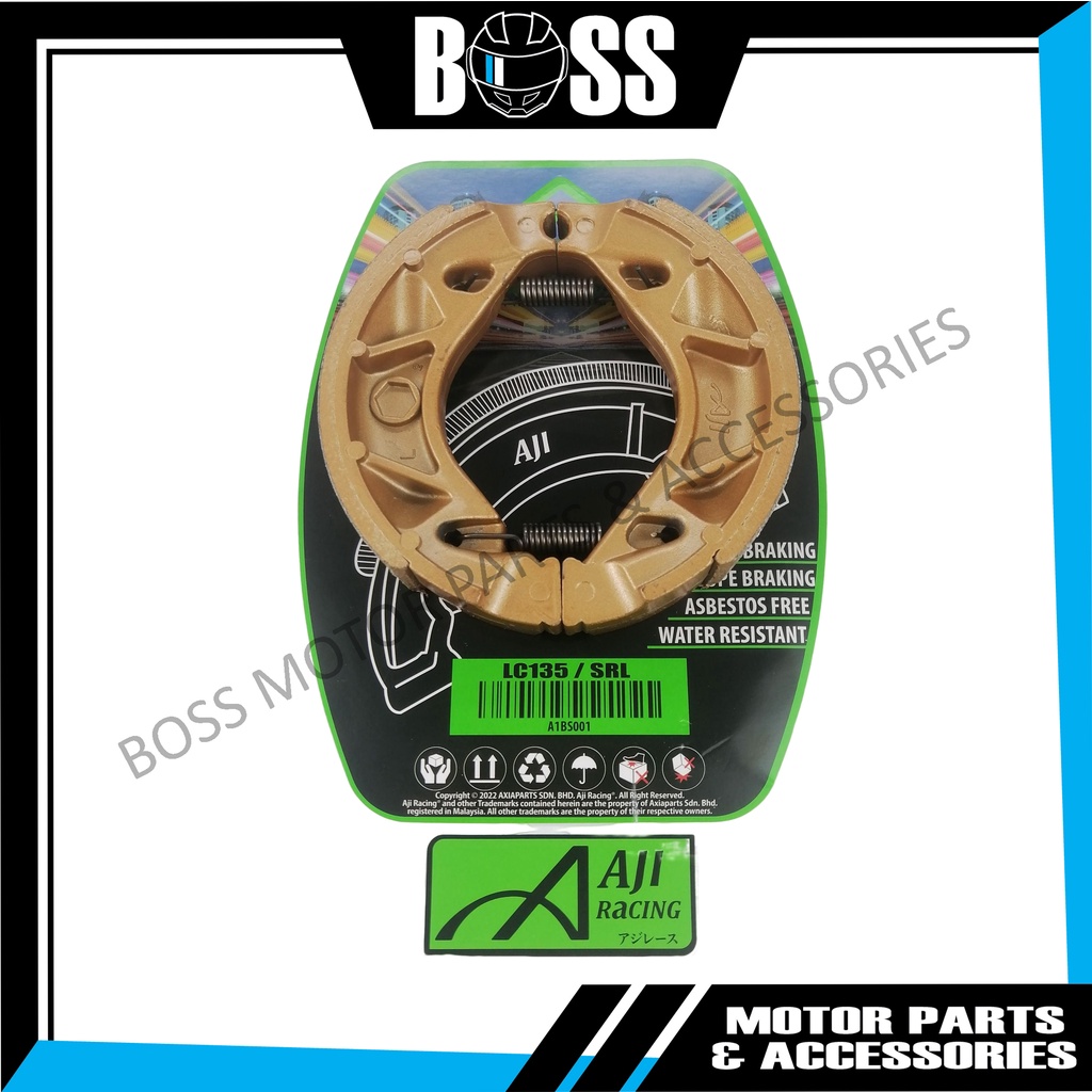 [AJI RACING] YAMAHA LC135/SRL115/EGO/NVX155 Brake Shoe Lining Brake ...