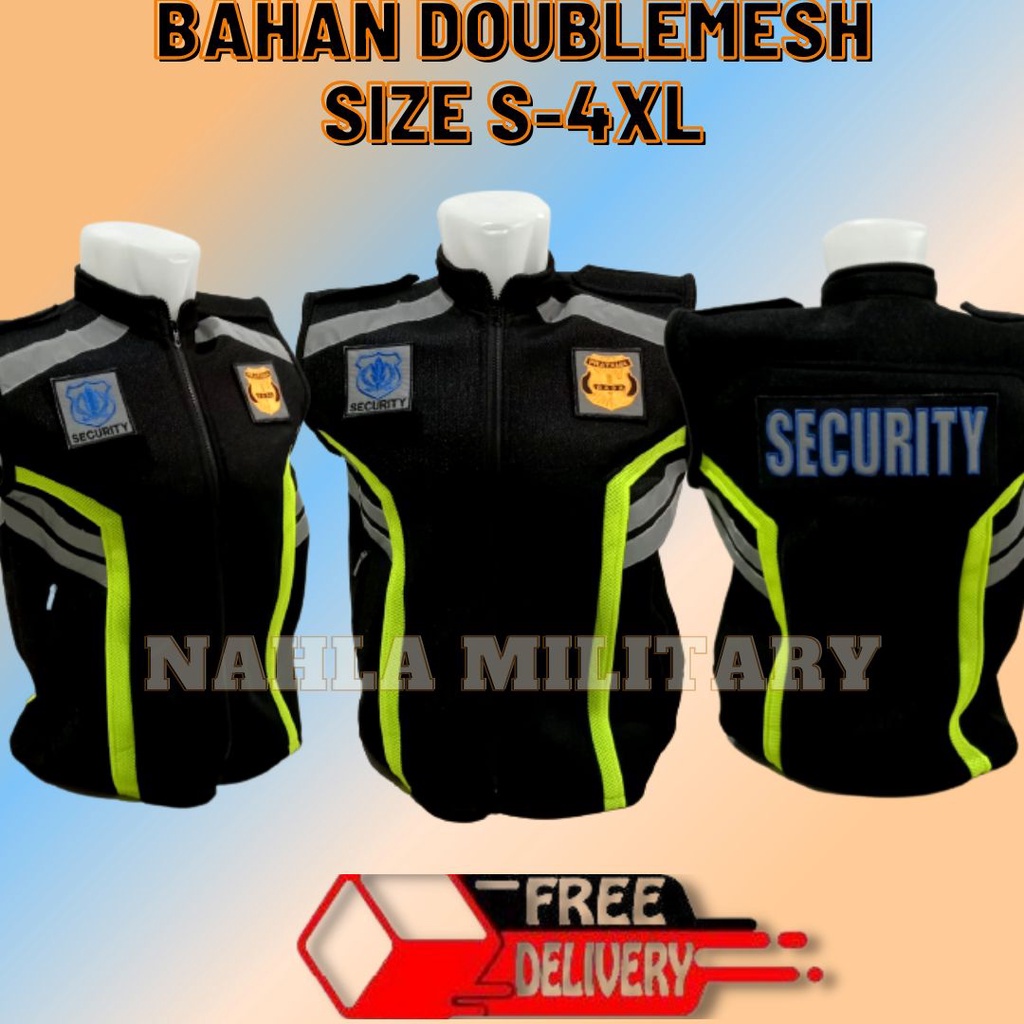HITAM Latest SECURITY Vest | Latest Security Vest | Thick SECURITY Vest ...