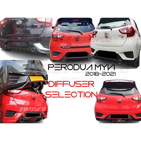 PERODUA MYVI 2018-2021| MG3 | GEN3 REAR DIFFUSER | LIP | SKIRT ...