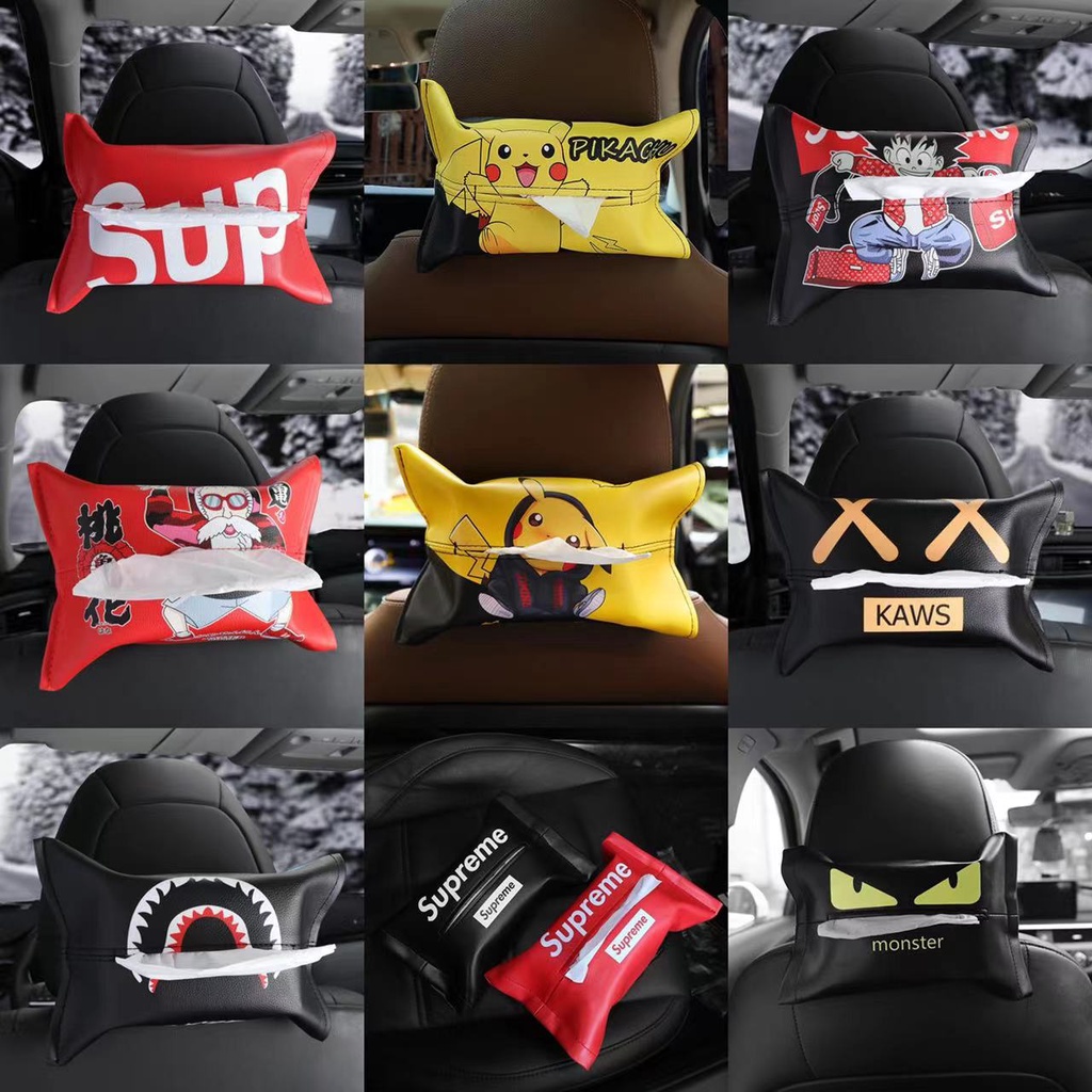 Supreme Car Leather Tissue Box Bandage/Placement Tissue Box Kotak ...
