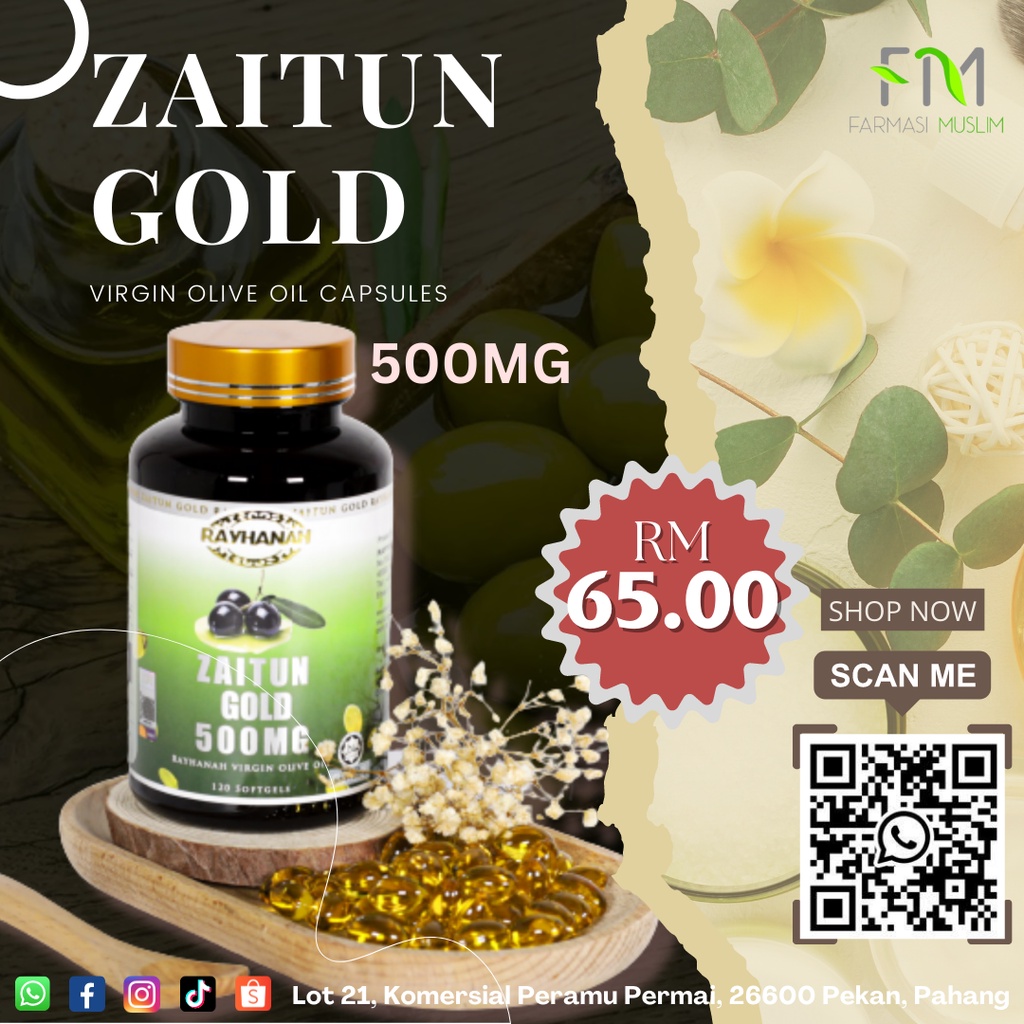 RAYHANAH Zaitun Gold 500mg (120 softgels) | Shopee Malaysia