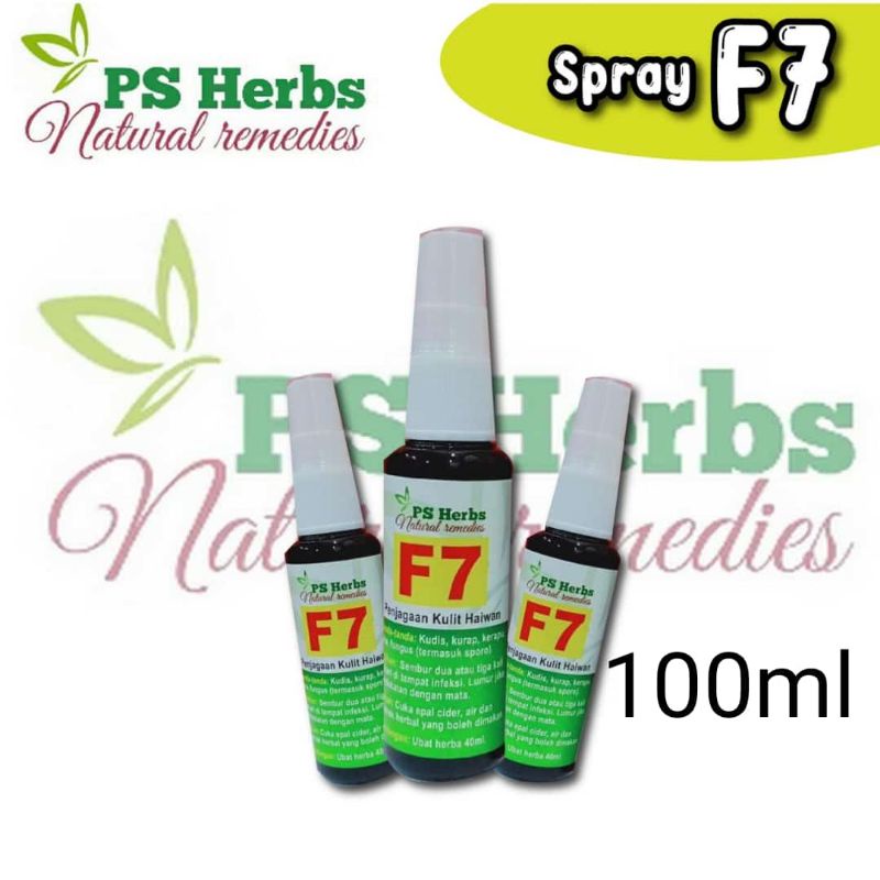 Ready Stok - PS Herbs Spray F7 100 ml - Spray Luka Kucing - Ubat Sporo ...