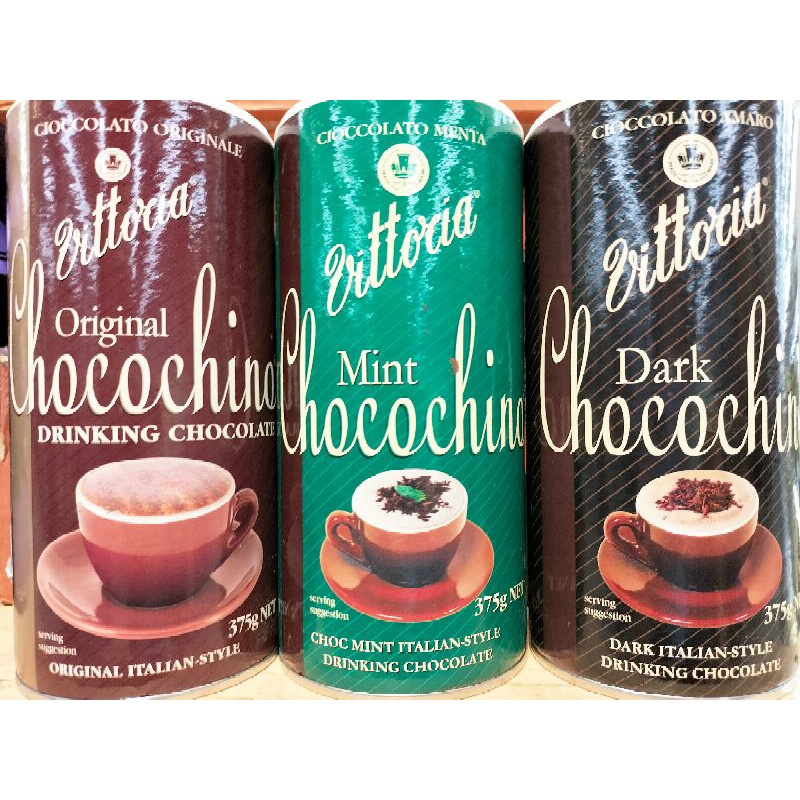 Vittoria Chocochino Drinking Chocolate 375g (Original / Dark Chocolate ...