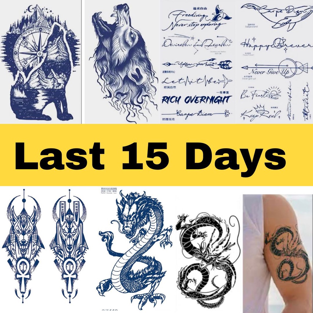 XL Size Fake MAGIC Tattoo Sticker Waterproof Tatoo Name Sticker ...