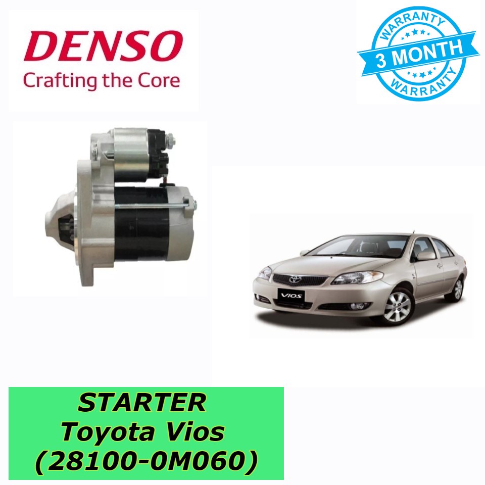 (100% Genuine + 3 Month Warranty) Toyota Vios NCP42 Starter (28100 ...