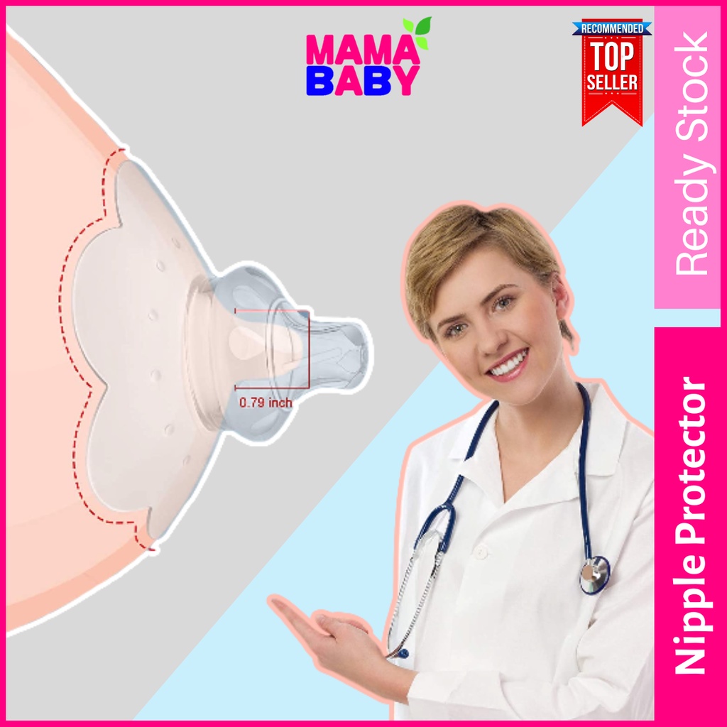 Baby Breast Feeding Teat Shield Petal Design Nipple Protector Cover Pelindung Puting Susu ibu ...