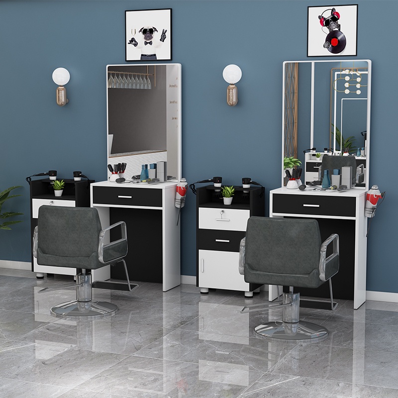 Hair Salon Mirror Internet Hot Mirror Dressing Makeup Dressing Table ...