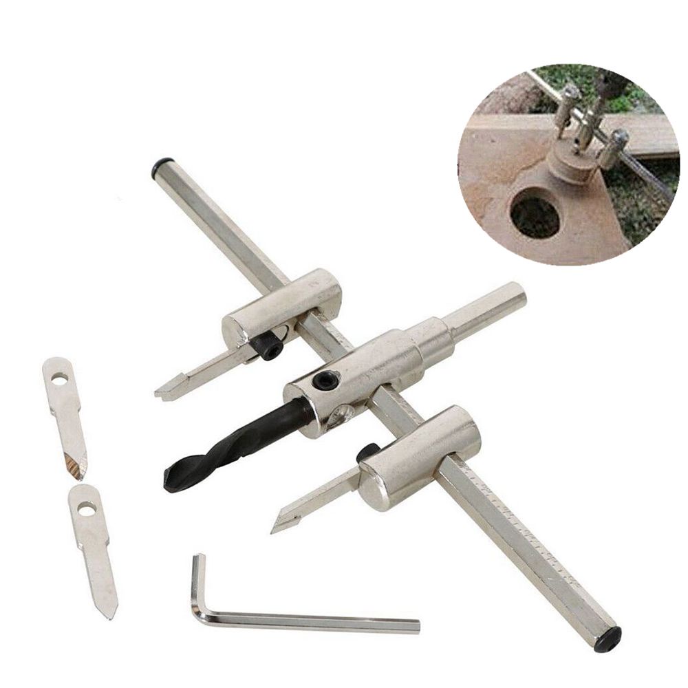 Alloy 120mm 200mm 300mm Adjustable Circle Hole Cutter Set with Wood ...