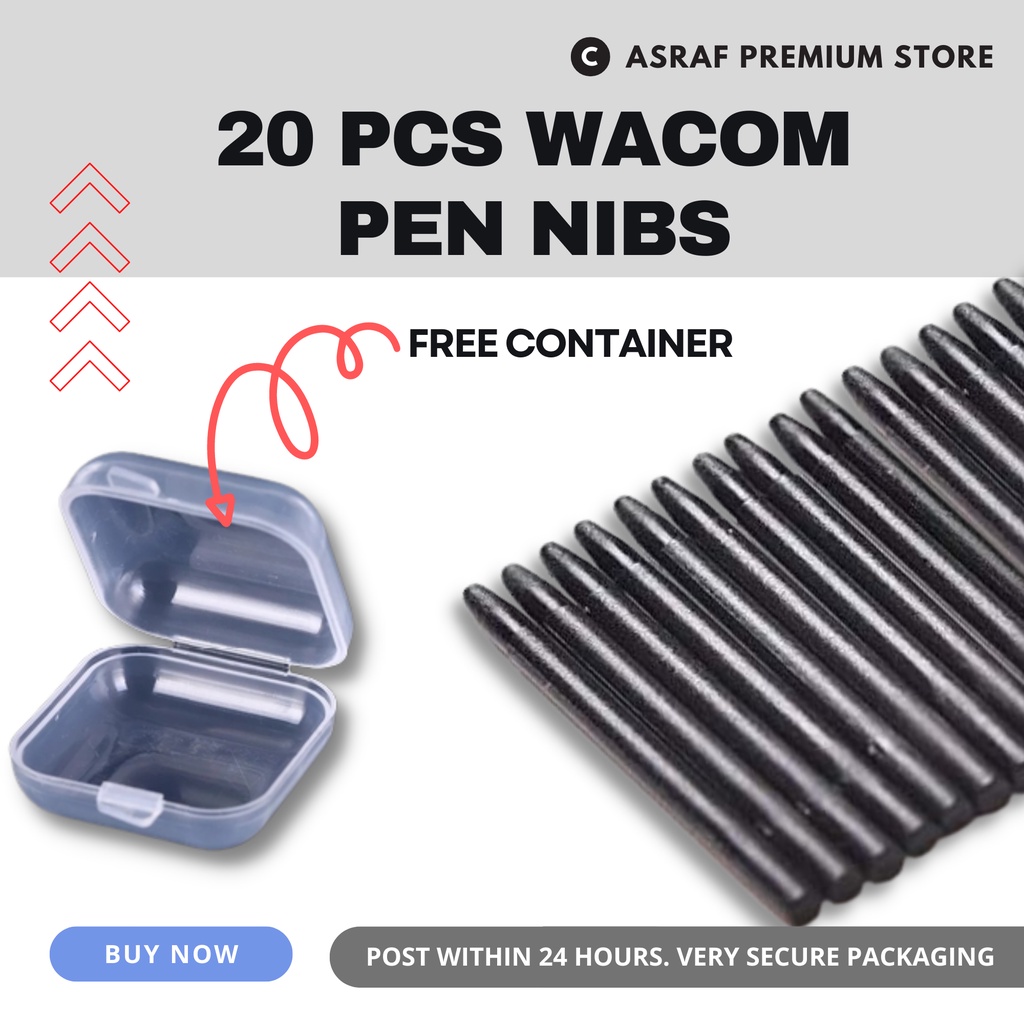 [Post 24H, M'sia Stock] 20Pcs Drawing Stylus Pen Nibs Wacom Bamboo ...